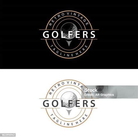 골프 로고 벡터 스포츠 골프 토너먼트 챔피언 클럽 디자인 스틱과 공 템플릿 일러스트 레이 션 Golf Tournament에 대한