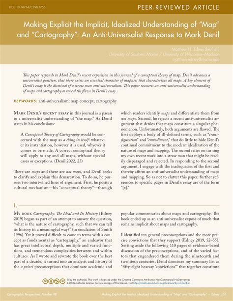 Pdf Making Explicit The Implicit Idealized Understanding Of “map