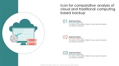 Icon For Comparative Analysis Of Cloud And Traditional Computing Based