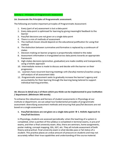 Programmatic Assessment Pdf Educational Assessment Learning