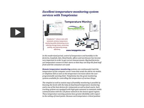 PPT Excellent Temperature Monitoring System Services With TempGenius PowerPoint Presentation