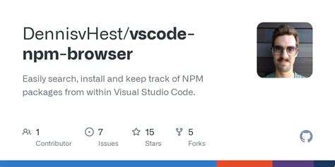 GitHub DennisvHest Vscode Npm Browser Easily Search Install And Keep Track Of NPM Packages