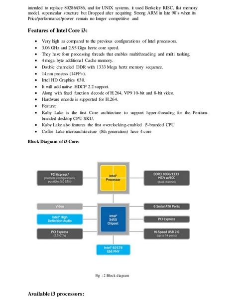 Case Study On Intel Core I3 Processor