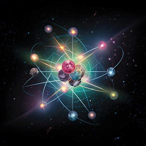 Particle Physics Generative Ai Illustration Stock Illustration