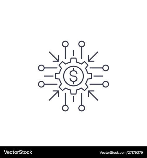 Cost Optimization Efficiency Icon Line Royalty Free Vector