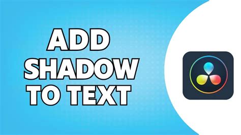how to add shadow to text in davinci resolve 19 youtube
