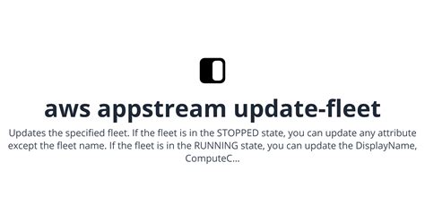 Aws Appstream Update Fleet Fig