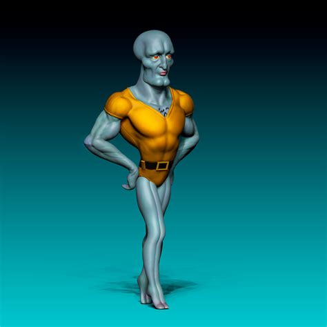 3d Printable Handsome Squidward By Denis