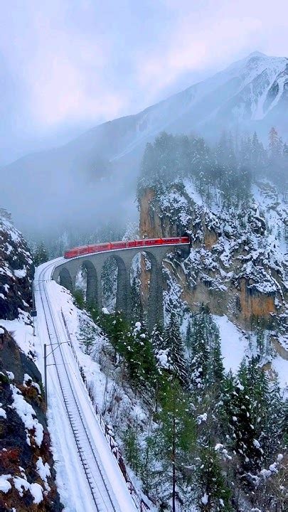 풍경 스위스 란트바서 고가교 🗻 유네스코 세계유산 ⛰️ 1901년 완공 Youtube