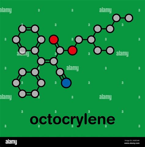 Octocrylene Sunscreen Molecule Stylized Skeletal Formula Chemical