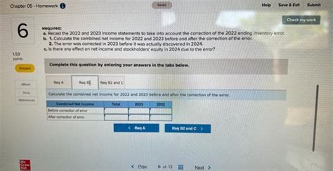 problem 5 38 algo effects of inventory errors lo