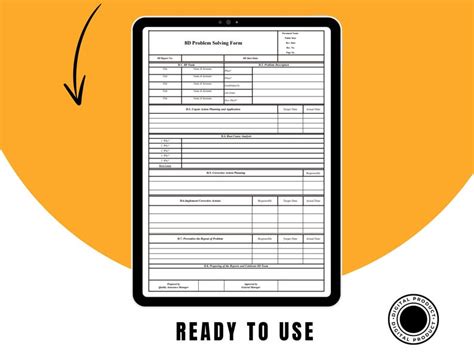 8d Problem Solving Report Checklist Root Cause Analysis Template