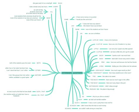Determiners Quantifiers Coggle Diagram