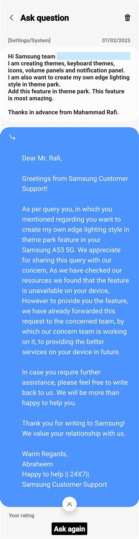 own edge lighting effects samsung members