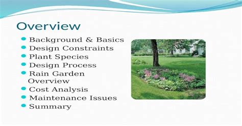 Pptx Overview Background And Basics Design Constraints Plant Species