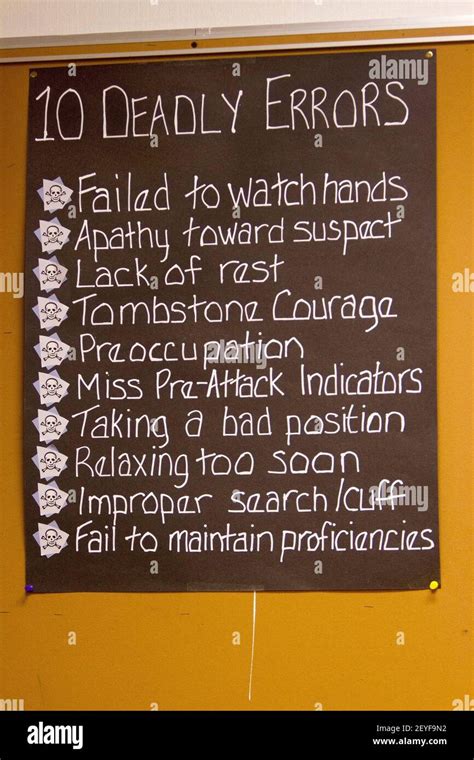 A List Of 10 Deadly Errors Posted In The Classroom Is A Reminder Of