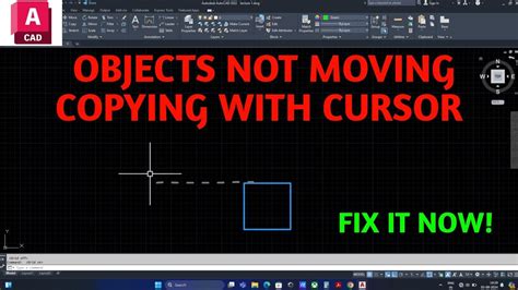 Objects Not Movingcopying With Cursor In Autocad Autocadtutorial Youtube