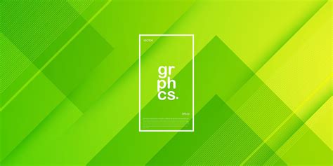 Abstract Bright Green Background With Overlap Square And Simple Lines Pattern Looks 3d With