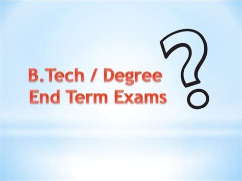 Information About B Tech Exams YouTube