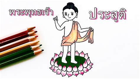 วาดรูปวันวิสาขบูชา วาดรูปพระพุทธเจ้าประสูติ How To Draw Lord Buddha 2023 Youtube