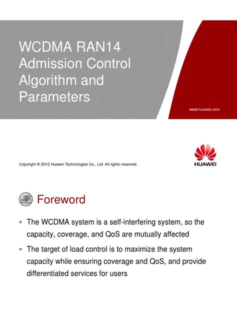 pdf owo116080 wcdma ran14 admission control algorithm and parameters