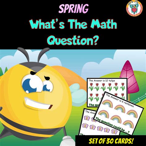 Spring Math What Is The Question Math Word Problems Card Prompts