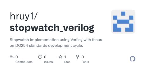 Github Hruy1stopwatchverilog Stopwatch Implementation Using