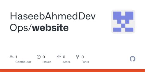 Github Haseebahmeddevopswebsite