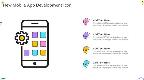 New Mobile App Development Icon Presentation Graphics Presentation PowerPoint Example