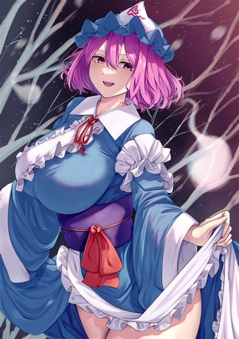 Saigyouji Yuyuko Touhou Drawn By Mirufui Danbooru