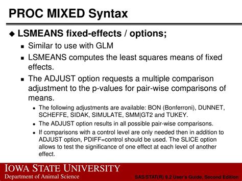 ppt use of proc mixed to analyze experimental data powerpoint