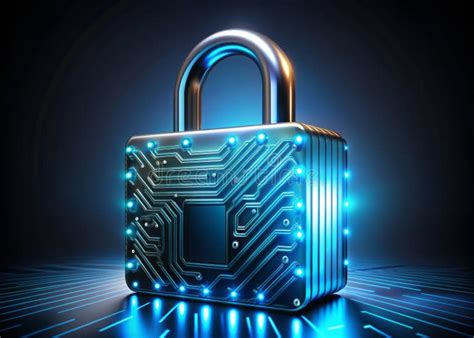 Unbreakable Security Futuristic Encryption Device Demonstrates Advanced Data Protection Stock