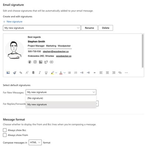 How To Add A Signature From Woodpecker Email Signatures In Outlook On The Web