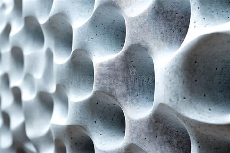 Abstract Concrete Wall With Rounded Geometric Pattern Texture And Subtle Lighting Stock