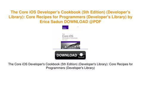 Ppt The Core Ios Developers Cookbook 5th Edition Developers