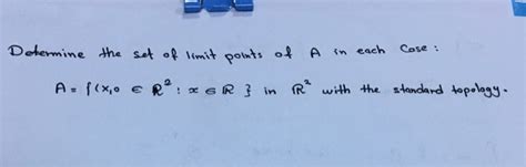 solved determine the set of limit points of a in each case