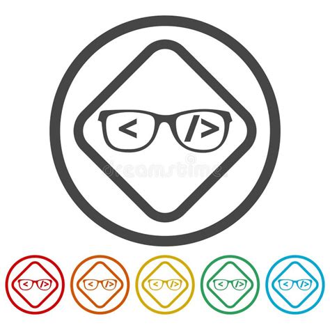 Code Flat Icon Stock Vector Illustration Of Browser 142715316