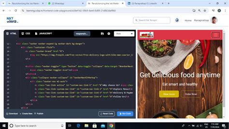 ranaprathap g on linkedin day3 responsivewebsitebuilding nxtwave