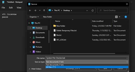 How To Set Up System File Scan Shortcuts In Windows 11