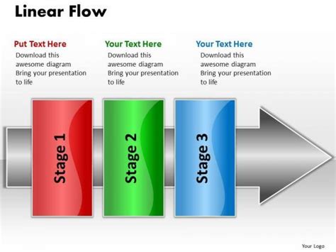 Ppt Linear Process Flow PowerPoint Template Stages Templates
