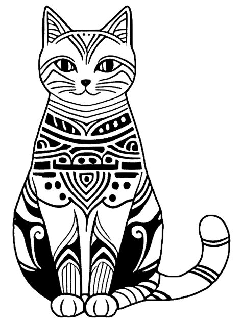 Mandala Cat Coloring Page · Creative Fabrica