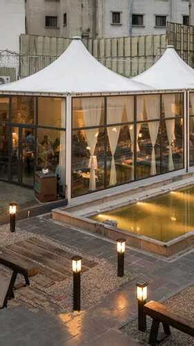 Modular Tensile Structure Durable Pvc Coated Fabric Versatile Design