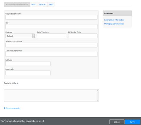 updating administrative information — perfsonar toolkit 3 5rc2