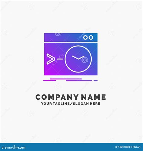 Admin Command Root Software Terminal Purple Business Logo Template Place For Tagline Stock