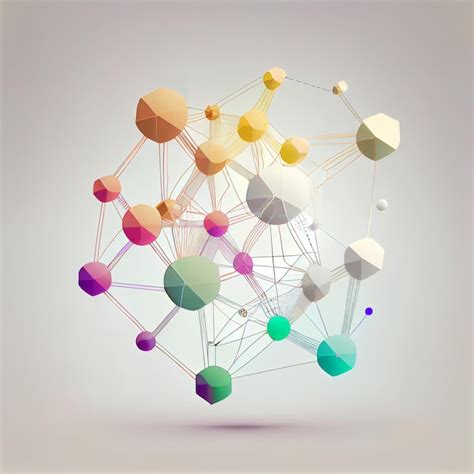 Premium Photo Abstract Connected Line Network Molecule
