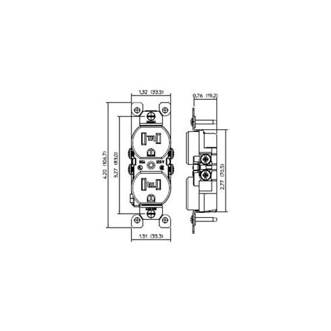 Leviton T5320 W 15a 125v Tamper Resistant Duplex India Ubuy