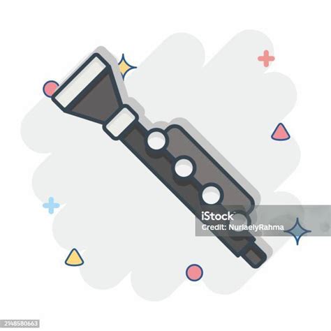 아이콘 클라넷 퍼레이드 기호와 관련이 있습니다 만화 스타일 심플한 디자인 일러스트레이션 7월에 대한 스톡 벡터 아트 및 기타