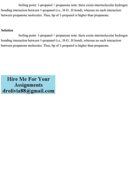 Boiling Point 1 Propanol Propanone Note There Pdf