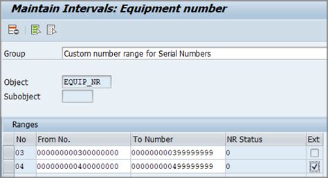 Sap Cars Rock N Roll How To Provide Custom Number Range For Serial