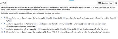 Solved Equestion Help Determine Whether A Conclusion Can Be